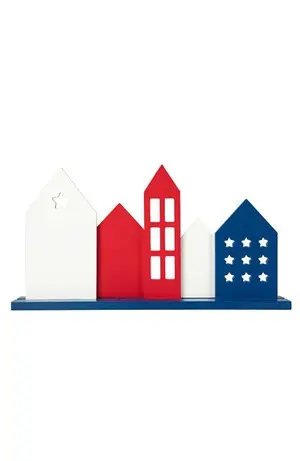 GLITZHOME Wooden Patriotic Americana House Table Decor