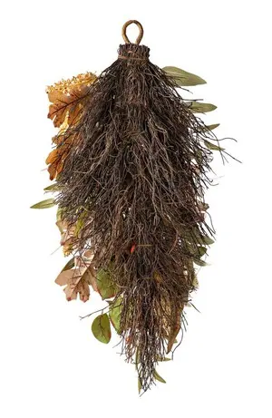 GLITZHOME 27"h Fall Pumpkin Leaf Teardrop