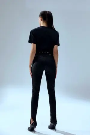 PCFG Belted Skinny Denim Pants