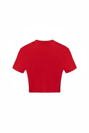 PCFG Cotton Shoulder Padded Cropped T-shirt