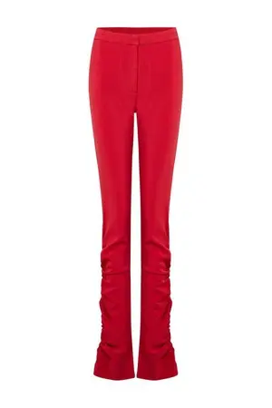 PCFG Wool Blend Your *itch Draped Pant - Red