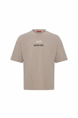 PCFG Pure Cotton Regular Fit Tshirt - Beige