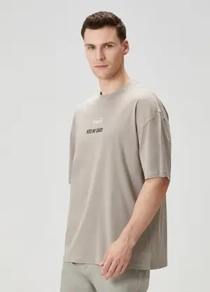 PCFG Pure Cotton Regular Fit Tshirt - Beige