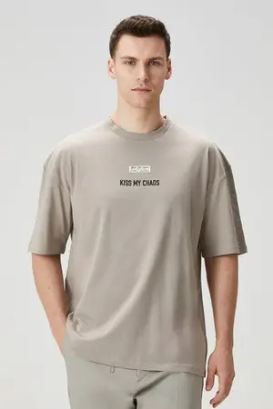 PCFG Pure Cotton Regular Fit Tshirt - Beige