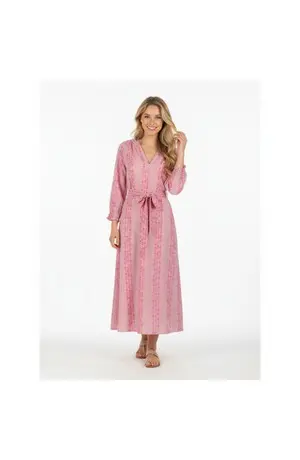 MER ST. BARTH Anouk Kaftan With Tropical Print - Sand