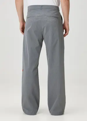 PCFG Cotton Blend Striped Woven Belted Pants