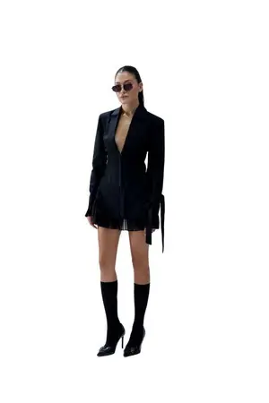 PCFG Corset Blazer Jacket With Tie Detail