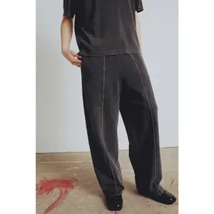 PCFG Pure Cotton Acid Wash Pant - Black