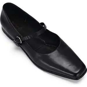 OLD TREND Classic Genuine Leather Mary Jane Flats - Black