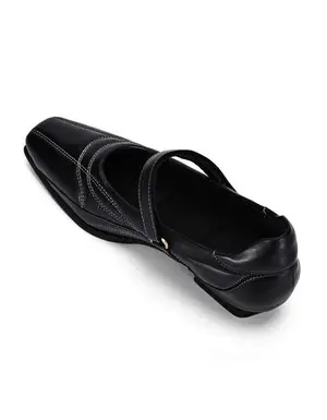 OLD TREND Folk Genuine Leather Mary Jane Heel - Black