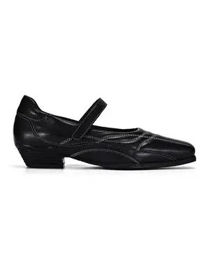 OLD TREND Folk Genuine Leather Mary Jane Heel - Black