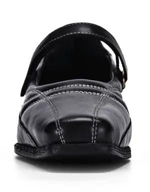 OLD TREND Folk Genuine Leather Mary Jane Heel - Black