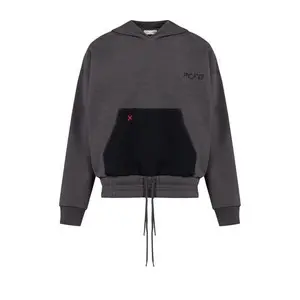 PCFG Hooded Sweatshirt With Contrast Pocket Detail - Anthracite