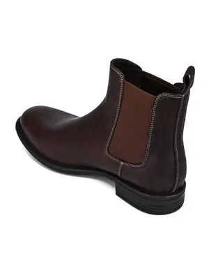 OLD TREND Classic Genuine Leather Chelsea Boots - Coffee