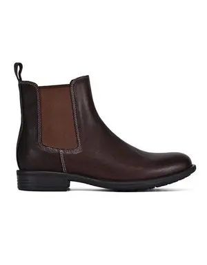 OLD TREND Classic Genuine Leather Chelsea Boots - Coffee
