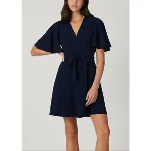 Shoshanna Sophie Crepe Mini Dress - Navy
