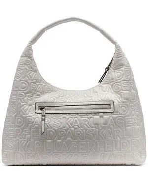 Karl Lagerfeld Paris Monogram Embossed Hobo Bag