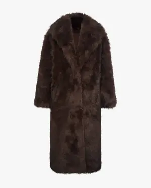 WeWoreWhat Long Faux Fur Jacket