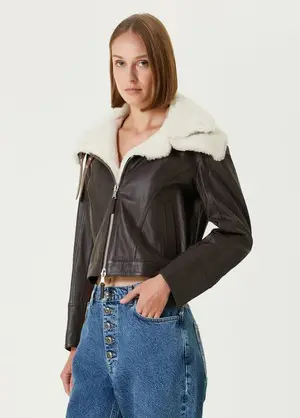 PCFG Double Collar Leather Jacket