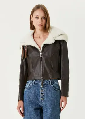 PCFG Double Collar Leather Jacket