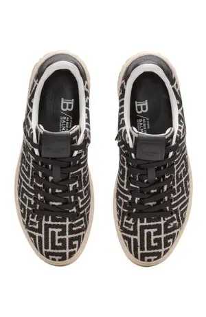 Balmain Monogram Jacquard B-court Trainers