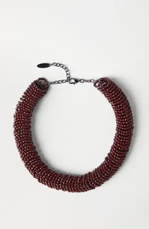 Brunello Cucinelli Sterling Silver Beaded Choker