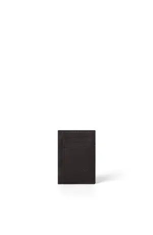 Brunello Cucinelli Calfskin Card Case - Dark Brown