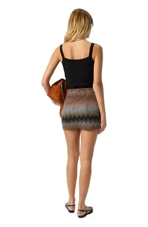Missoni Viscose Lamé Snake Motif Mini Skirt - Multicoloured