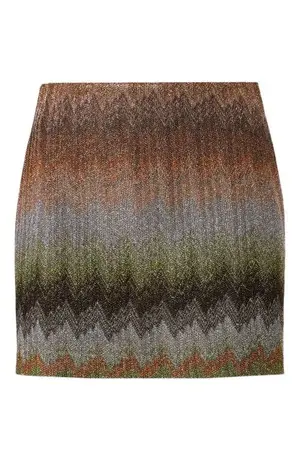 Missoni Viscose Lamé Snake Motif Mini Skirt - Multicoloured