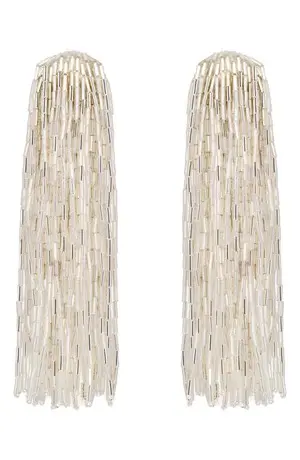 Oscar De La Renta Cascade Tassel Drop Earrings - Silver