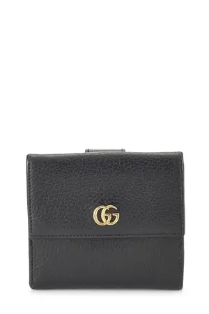 Gucci Gg Marmont French Flap Wallet - Black