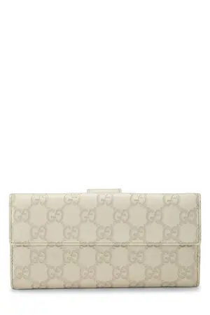 Gucci Cream Ssima Continental Wallet