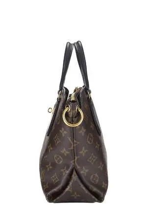 LOUIS VUITTON Monogram Flower Zip Tote - Black