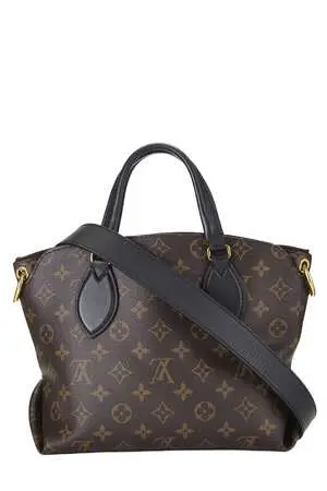 LOUIS VUITTON Monogram Flower Zip Tote - Black