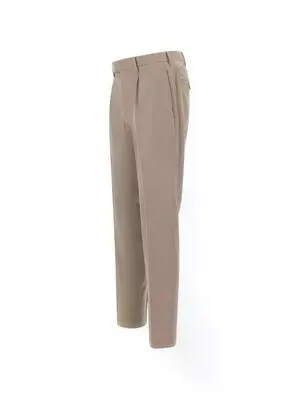 DEVORE INCIPIT Pleated Trousers With Welt Pockets - Neutrals
