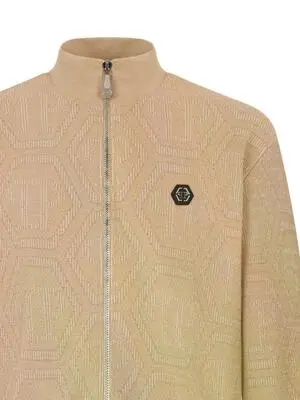 Philipp Plein Jacquard Monogram Tracksuit Jacket - Neutrals
