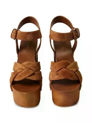 TWINSET Woven Platform Sandals