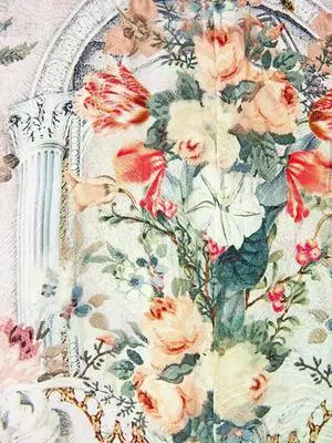 Camilla Floral-print Coat - Neutrals