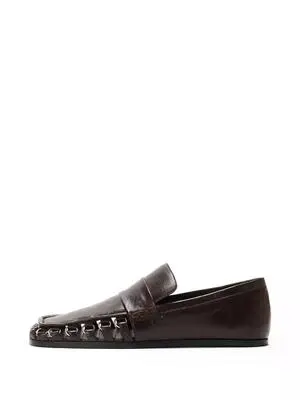 JIL SANDER Square-toe Loafers - Brown