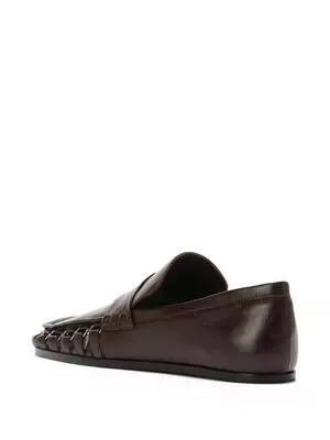 JIL SANDER Square-toe Loafers - Brown
