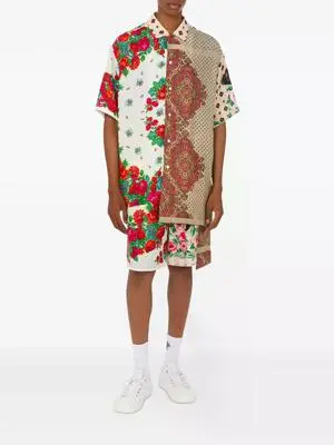 Moschino Floral Print Patchwork Shorts