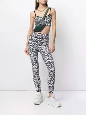 The Upside Natacha Snow Leopard-print Sports Bra