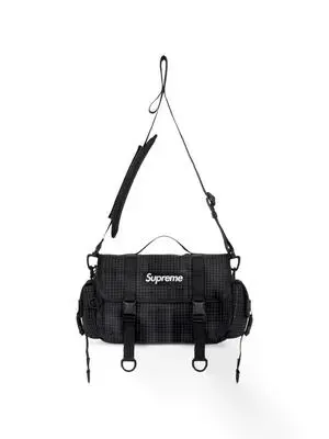 Supreme Mini Grid Duffle Bag - Black