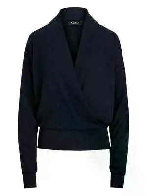 Ralph Lauren Knit Cotton Wrap Top