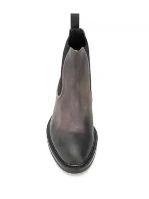 SCAROSSO Hunter Calfskin Chelsea Boots - Grey