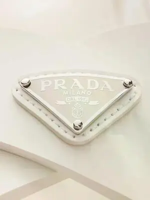 Prada Monolith Rubber Sandals With Enamelled Metal Logo