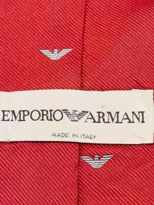 Emporio Armani Logo-jacquard Tie - Red