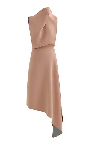 Maticevski Lash Asymmetric Midi Dress - Light Pink