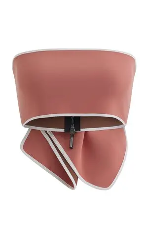 Maticevski Kier Strapless Bandeau Top With Zipper Detail
