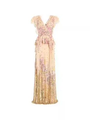 Floral Sequin Evening Dresses